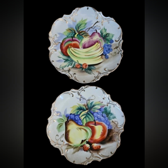 Lefton | Dining | Lefton Vintage China Handpainted Fruit Plates Set Of ...